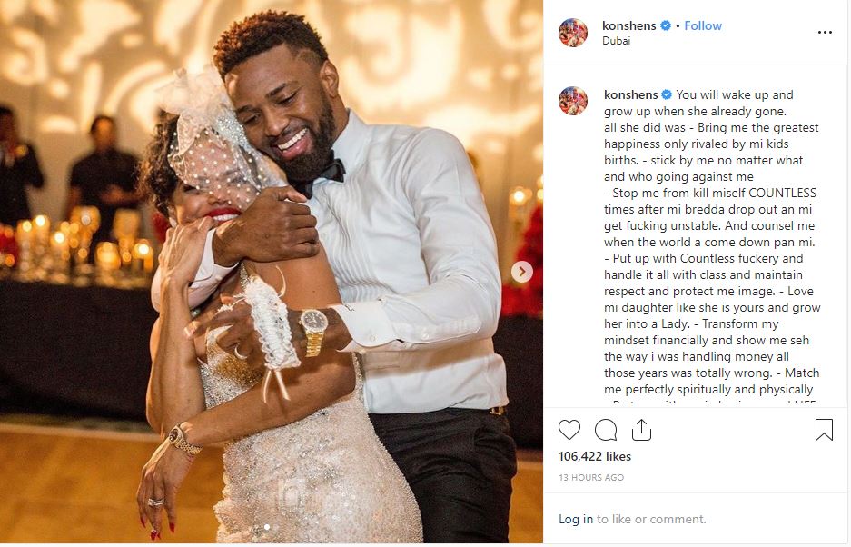 Konshens comes clean and announces separation with wife